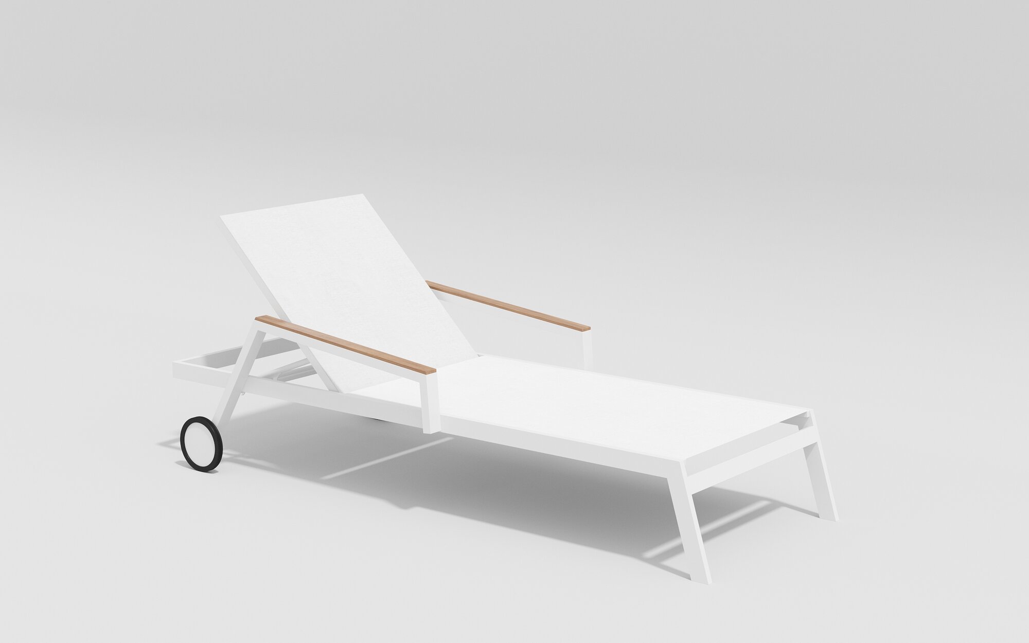 Шезлонг Gardenini "Согно" , металлический каркас, белый, допустимая нагрузка до 130 кг