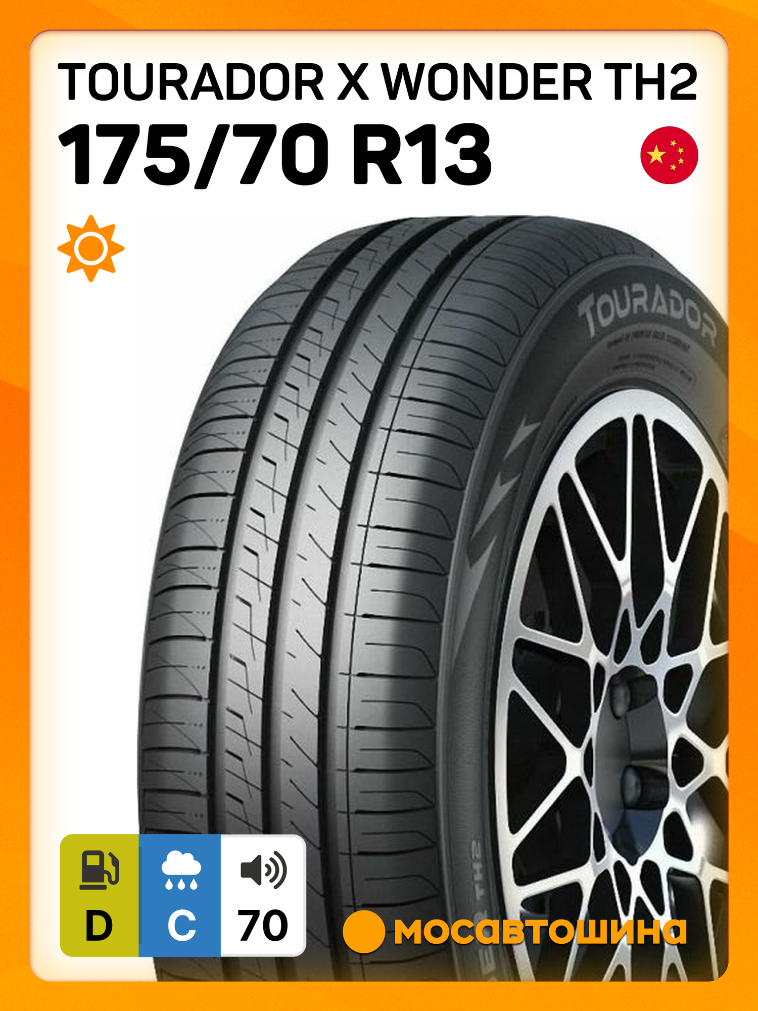 Летние автомобильные шины Tourador X Wonder TH2 175/70 R13 82T
