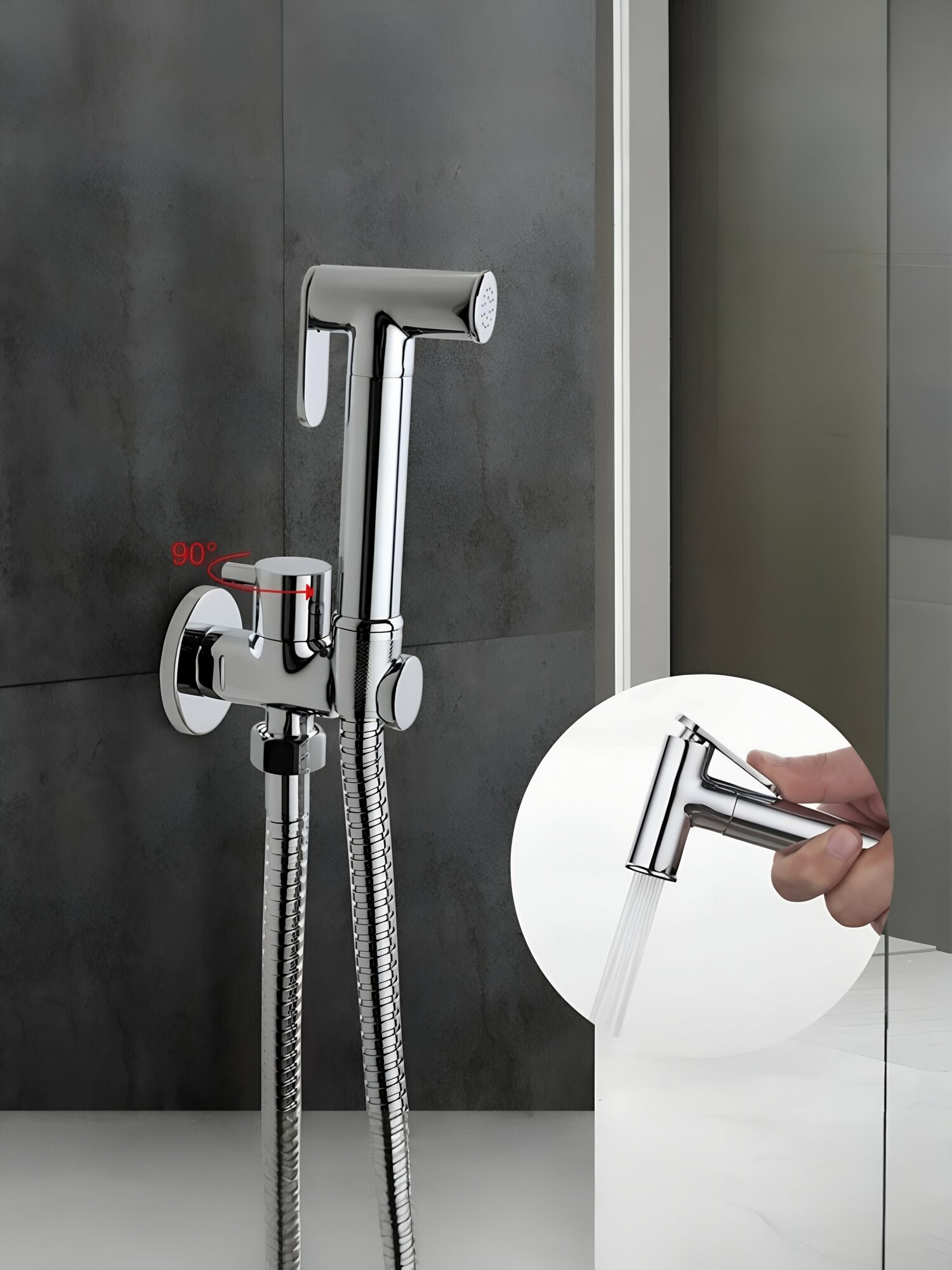 Смеситель для биде, Frap, хром, F7501