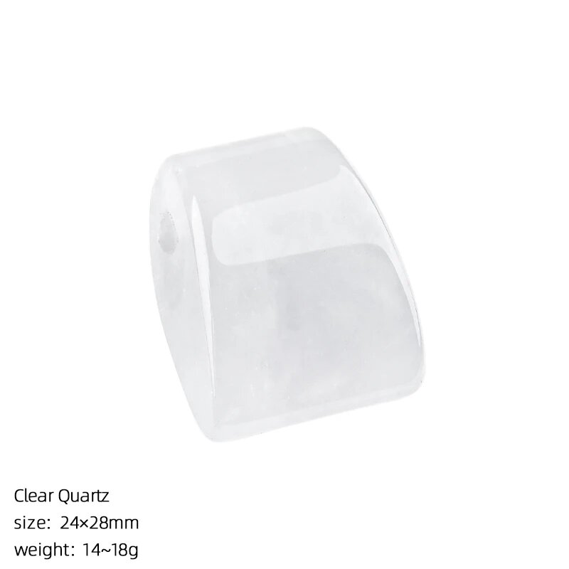 Натуральные агатовые бусины трапециевидные 28x24 мм Белый, Clear Quartz