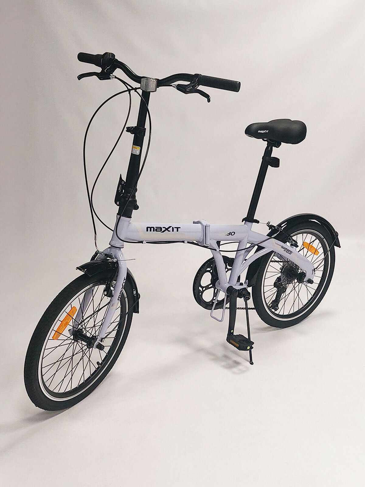 Велосипед складной MAXIT D030-WH 20", 7 скоростей, колеса 20", рама 13", белый