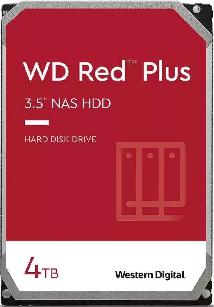 Жесткий диск 3.5 4Tb 5400rpm 256Mb Western Digital RED PLUS WD40EFPX SATA III 6 Gb/s