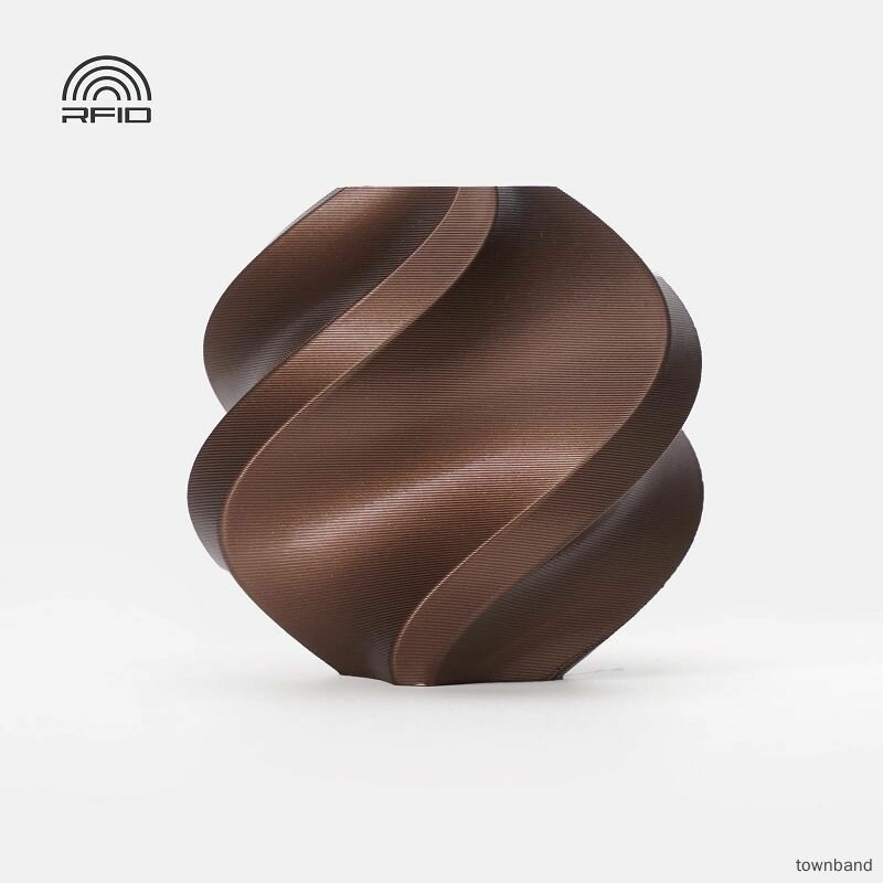 Bambu Lab PLA Metal металлический филамент для 3D-печати: высокая ударная вязкость, легкая печать, интеллектуальное распознавание параметров через RFID Copper Brown 13800 1kg с катушкой