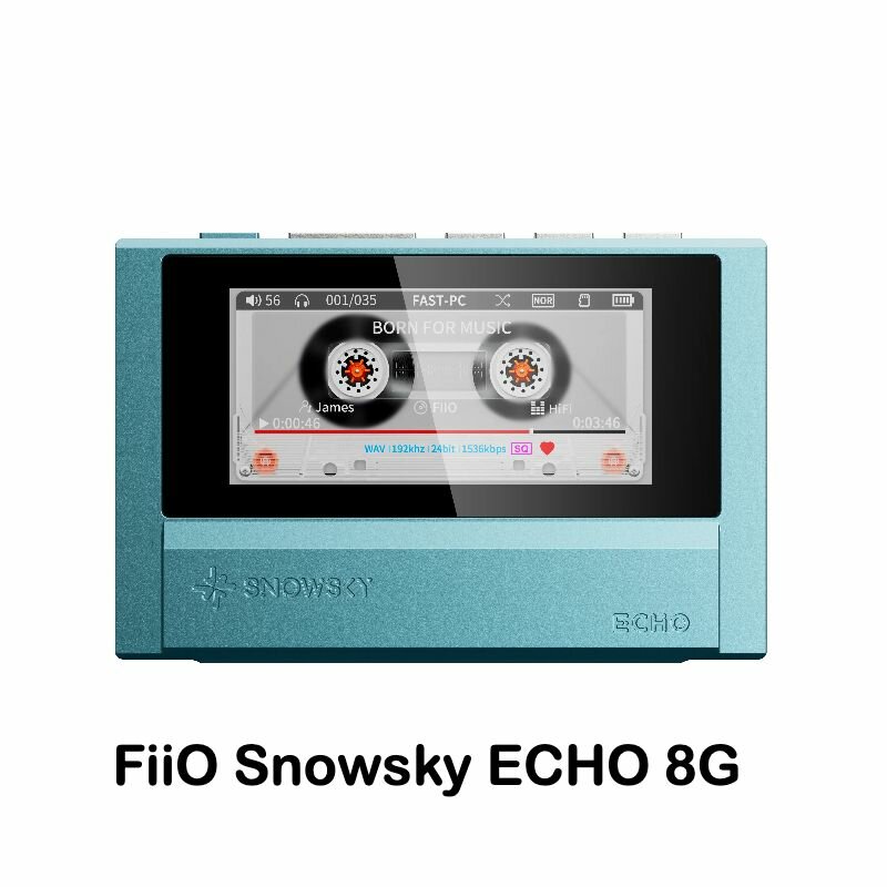 FiiO SnowSky ECHO MP3-плеер без потерь 8 ГБ CS43198 Декодер с двумя выходами Поддержка Bluetooth аудиоплеер DSD WAV Hi-Res