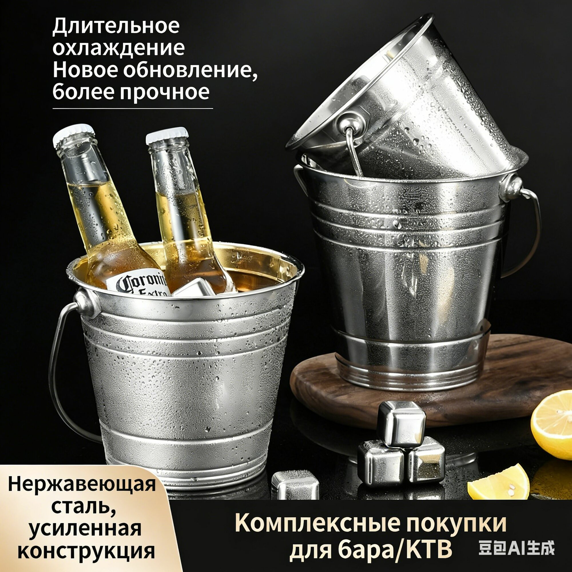Ведерко для льда, 1 л — фото 1