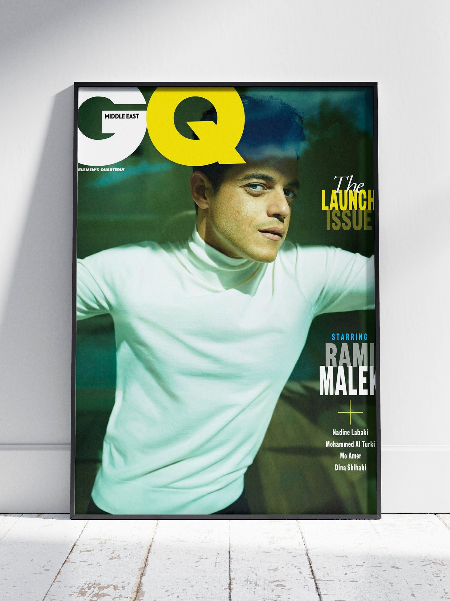 Плакат на стену для интерьера Рами Малек (Rami Malek 40) - Постер по актеру фильма, кино, сериала формата A4 (21x30 см)