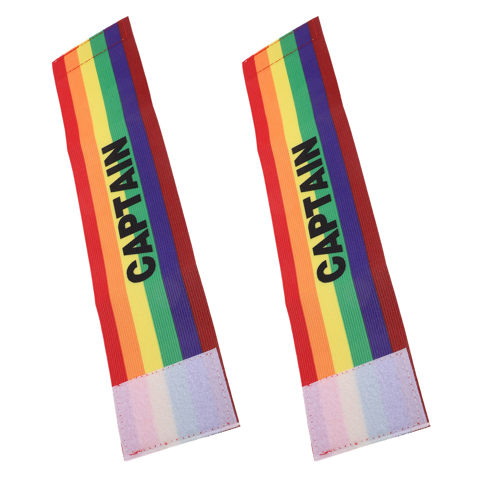 Нарукавная повязка капитана взрослой футбольной команды, расширенная нашивка для футбольного матча, эластичная нарукавная повязка (радужные цвета), 2 шт.