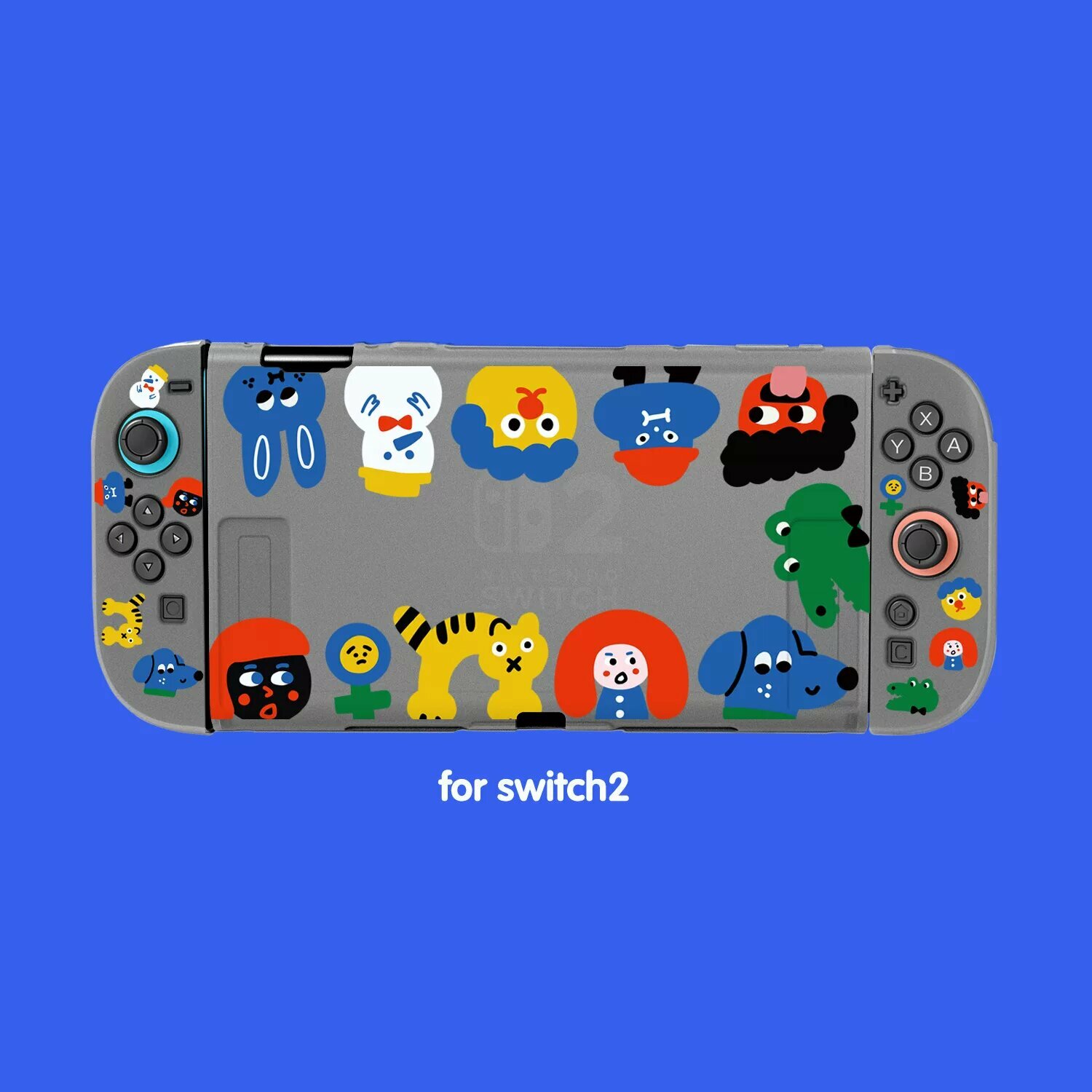 Чехол с прозрачным белым монстром для Nintendo Switch 2, мягкий ТПУ чехол