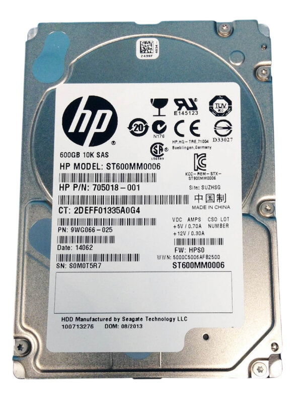 Жесткий диск HP 600Gb 10000 SAS 2.5" HDD 9WG066-025