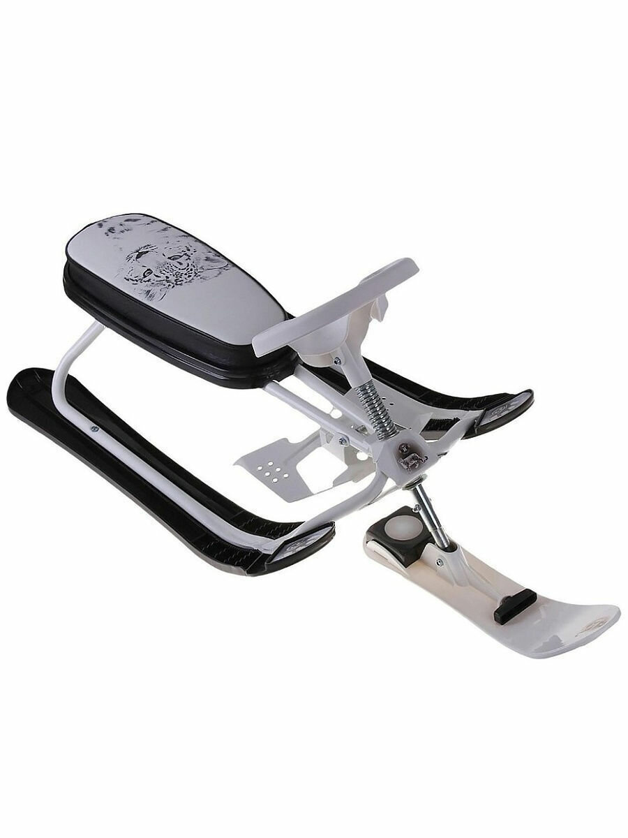 Снегокат Ирбис с удлиненным сидением, белый