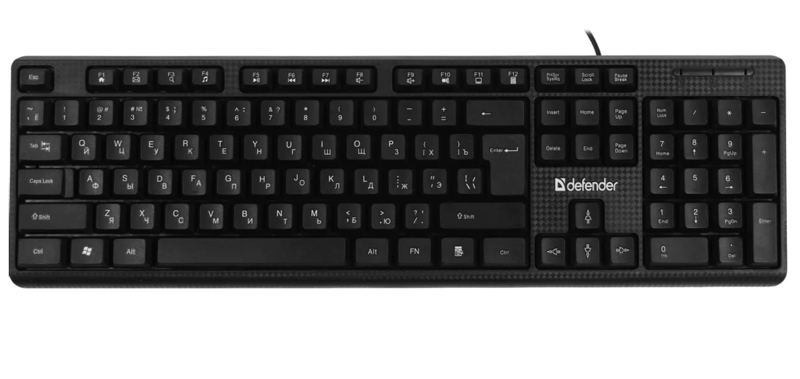 Клавиатура Defender Daily HB-162, проводная, USB, черный, (45162)