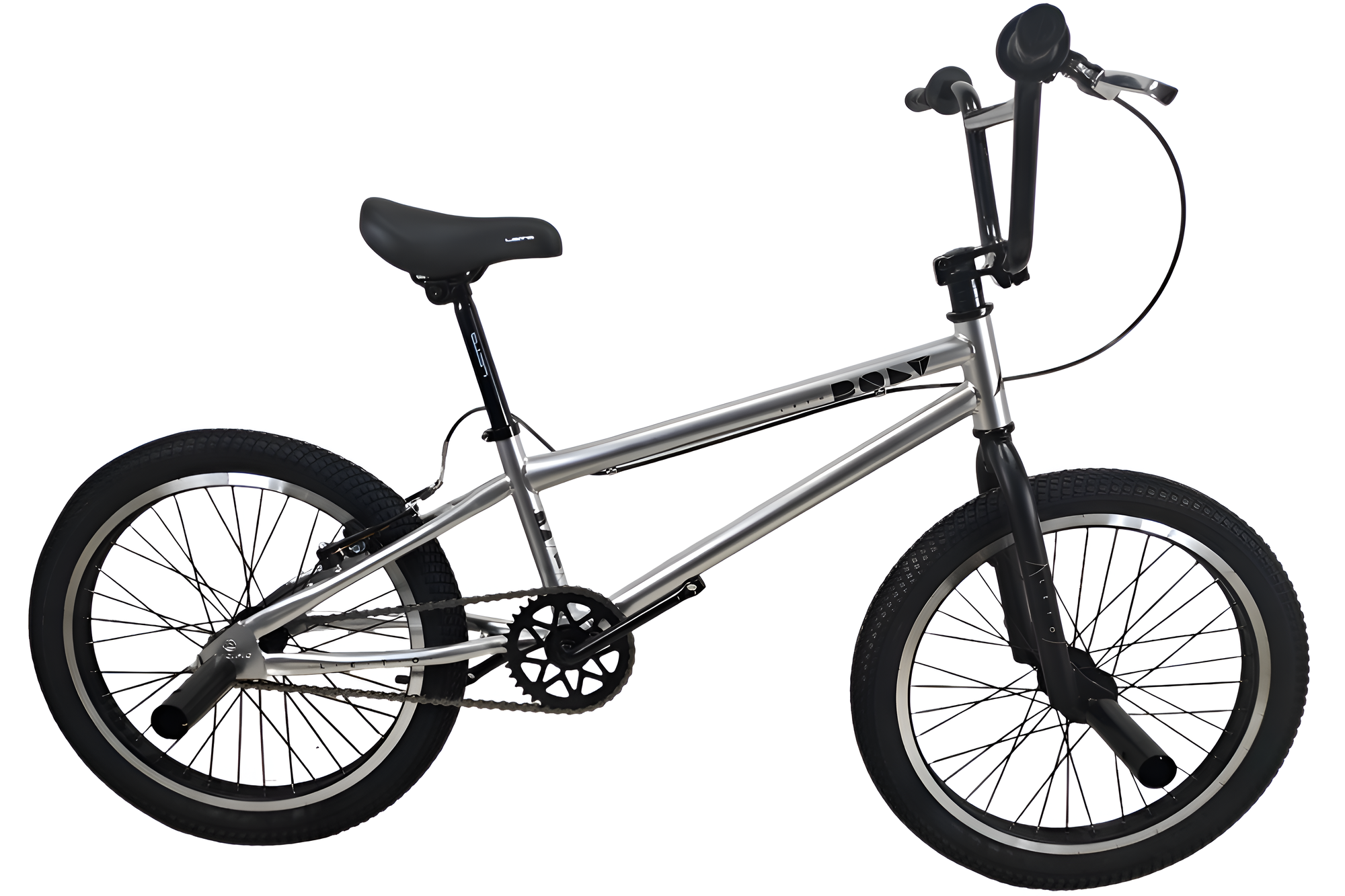 Велосипед 20" LETO BOLT, сталь, 11", BMX, серый, Материал рамы-сталь