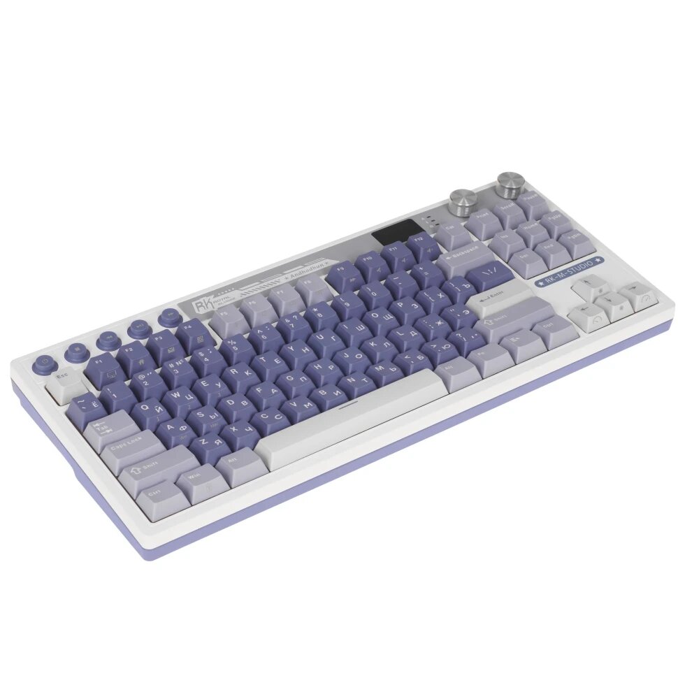 Клавиатура проводная + беспроводная Royal Kludge M87, механическая, голубой/синий