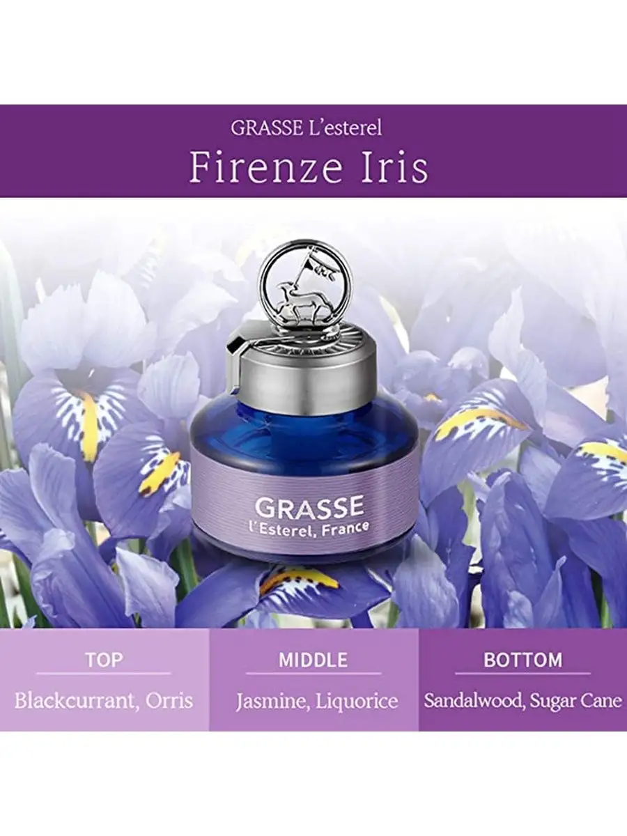 Ароматизатор люкс GRASSE L’ESTEREL сверхстойкий аромат Firenze Iris жидк.110мл FLLG 13519900, шт