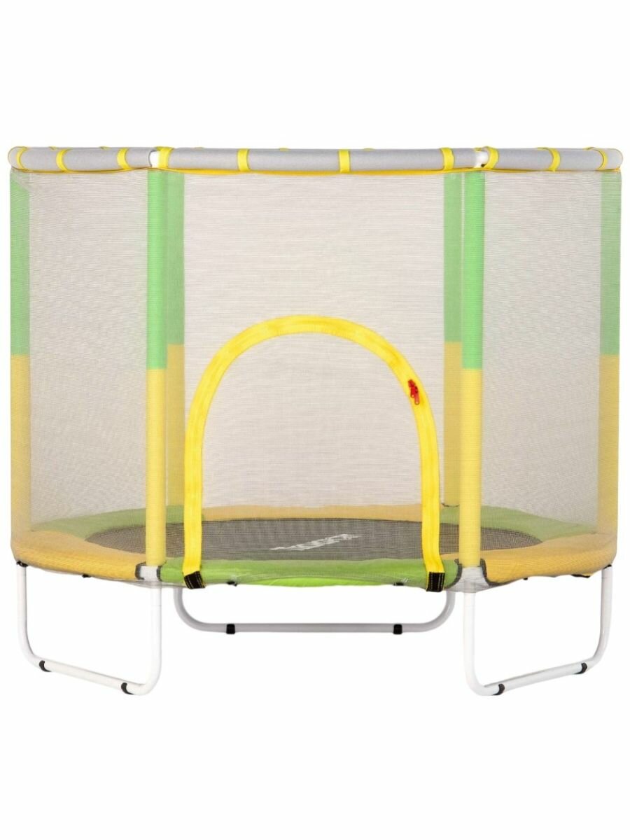 Батут детский Techsport TX-B7110-55"-MAX, до 60 кг, 140 см, зеленый/желтый