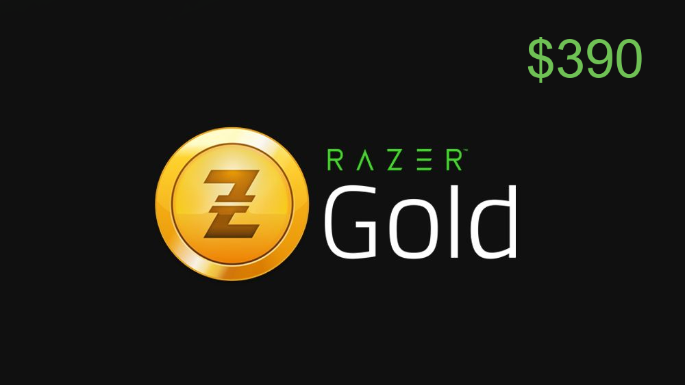 Razer Gold USD 390 Global • регион Весь мир • цифровой ключ