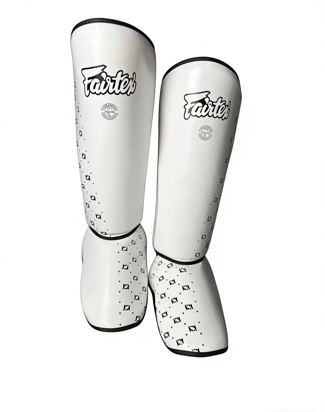 Белые щитки Fairtex для голени, размер M (150-165см)