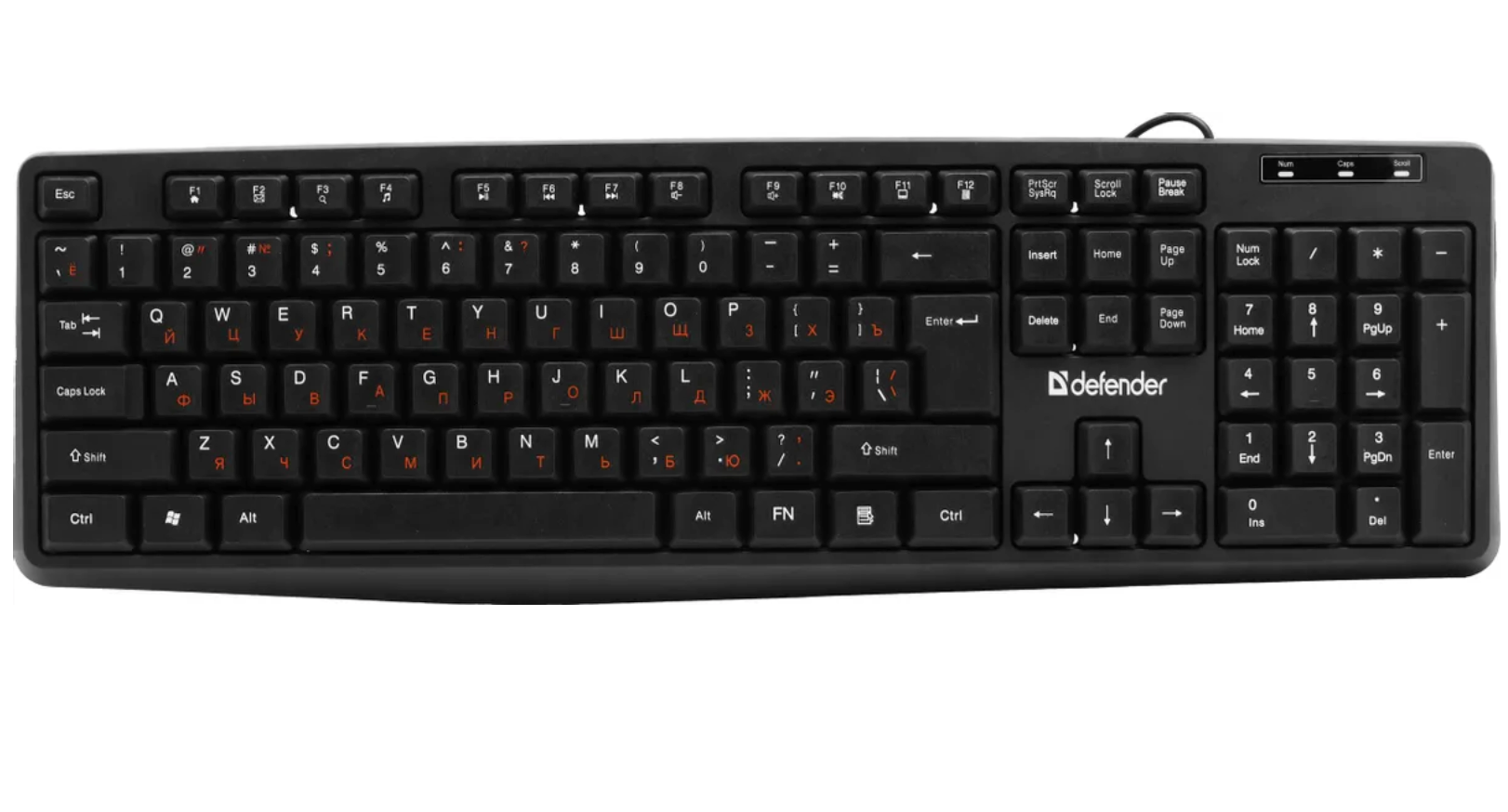 Клавиатура Defender Concept HB-164, проводная, USB, мембранная, черный