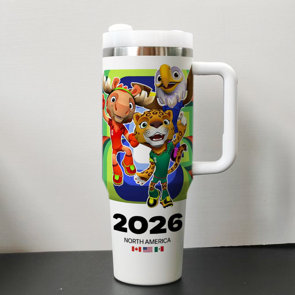 2026 FIFA WORLD CUP 40oz Ice King Cup TUMBLER Автомобильная чашка из нержавеющей стали с термозакрытием