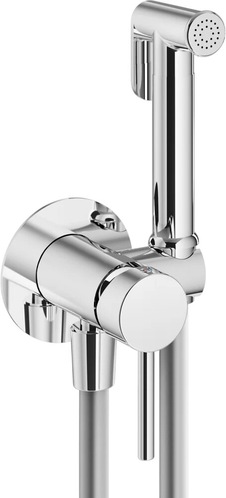 Гигиенический душ Plumberia Selection Ixo XO2000CR со смесителем, хром, глянцевый, латунь, рычажный, смеситель для биде