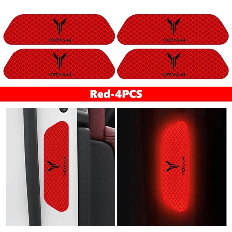 Светоотражающие наклейки на дверь Voyah Free Red 4PCS