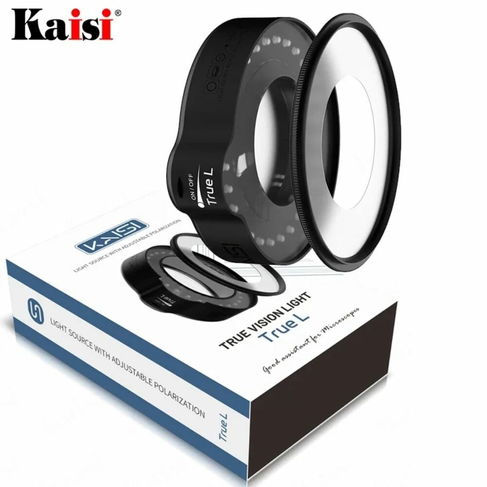 Kaisi Turing L 40 LED кольцевая лампа для микроскопа с поляризованным светом регулируемая яркость уменьшение бликов
