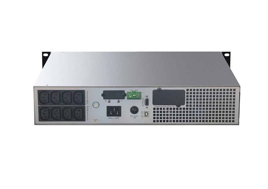 Онлайн ИБП MR-US1KRT-TIE, 1кВА, 2*12B/9Ач, Вход: С14, Выход: 8*IEC C13, стоечный, MARSRIVA