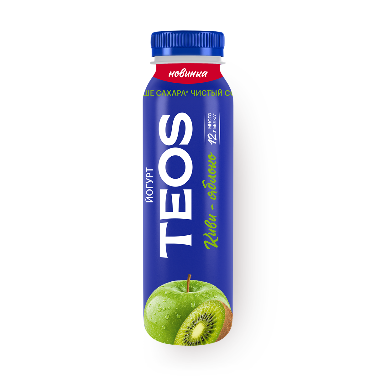 Йогурт Teos "Актив", киви-яблоко, 1,8%, 260 граммов, 1 упаковка