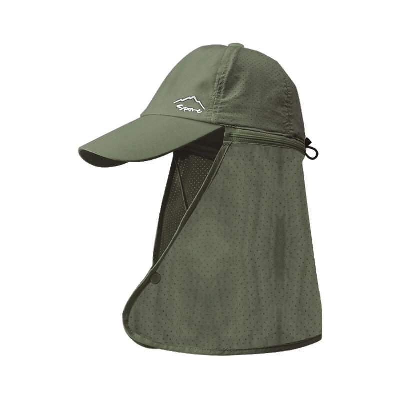 Летняя бейсболка Xinbaoguan для рыбалки из полиэстера Зеленый, Army green