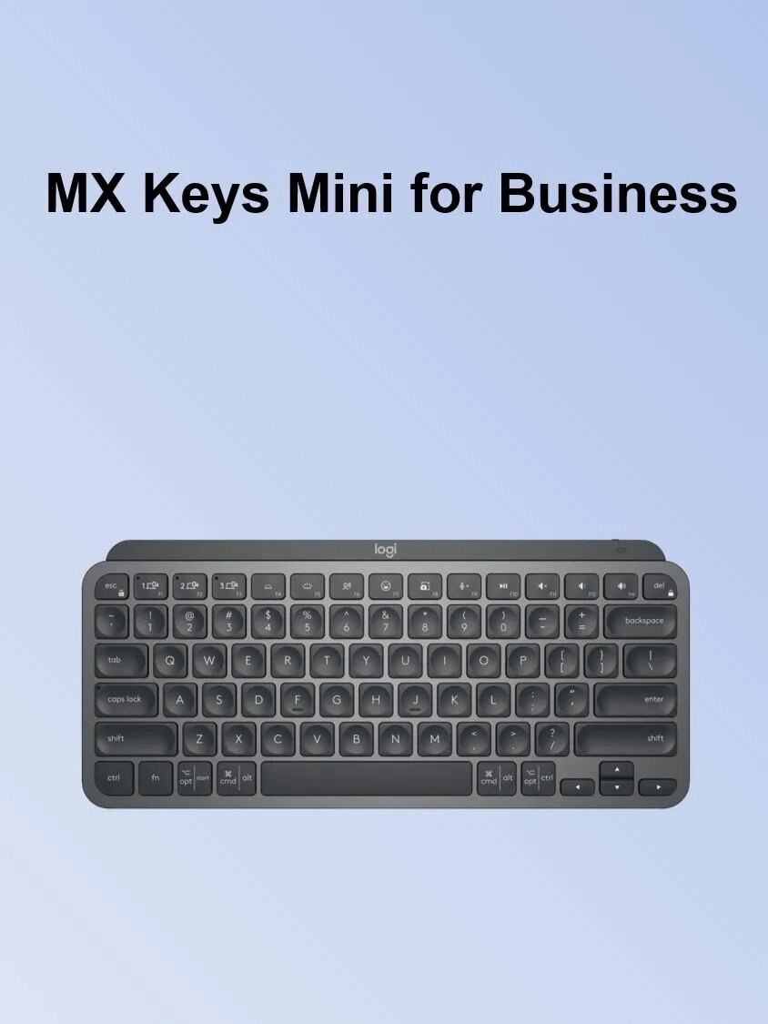 Клавиатура Logitech MX Keys Mini B2B, USB Type-C, низкопрофильная, беспроводная, с подсветкой