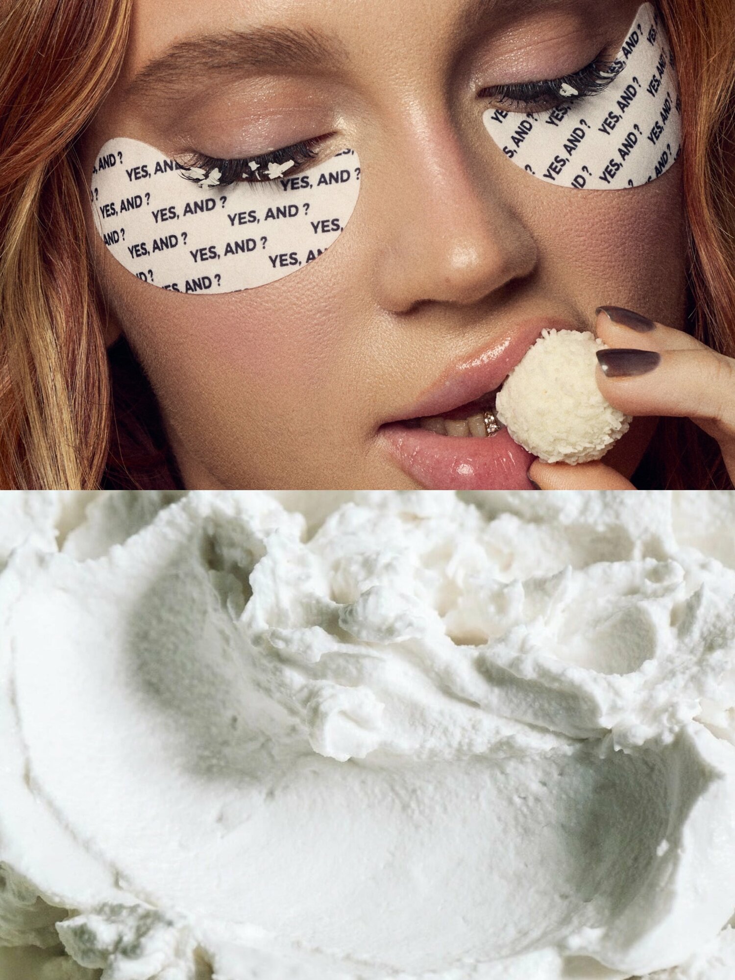 Патчи для глаз гидрогелевые со стильным дизайном 1 пара Yes, And? with Coconut Ice Cream aroma