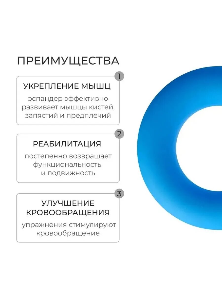 Голубой кистевой эспандер для развития силы рук