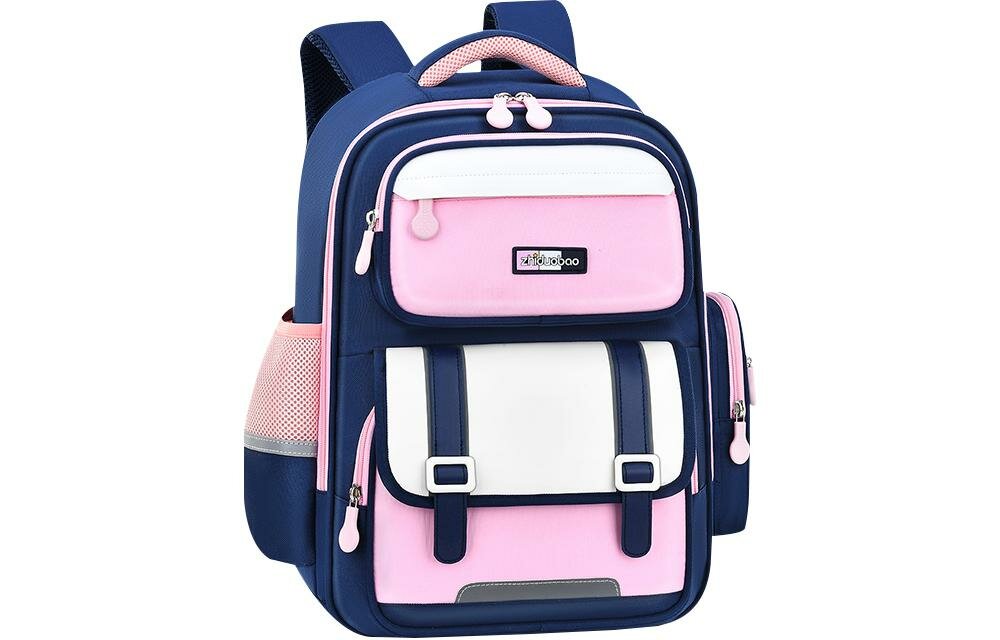 Рюкзак детский Zhiduobao 5629913 Royal Blue Pink/Royal Blue Green среднего размера, из полиэстера и нейлона