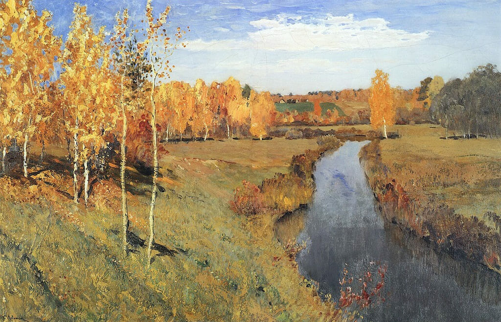 Репродукция "Золотая осень", Левитан И. И, 50х70см