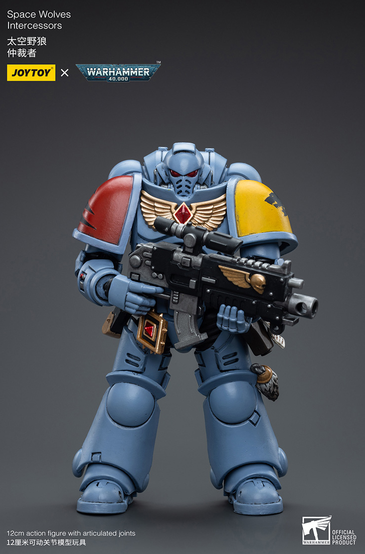 Фигурка JOYTOY Warhammer 40000 Space Wolves Intercessors, интерактивная