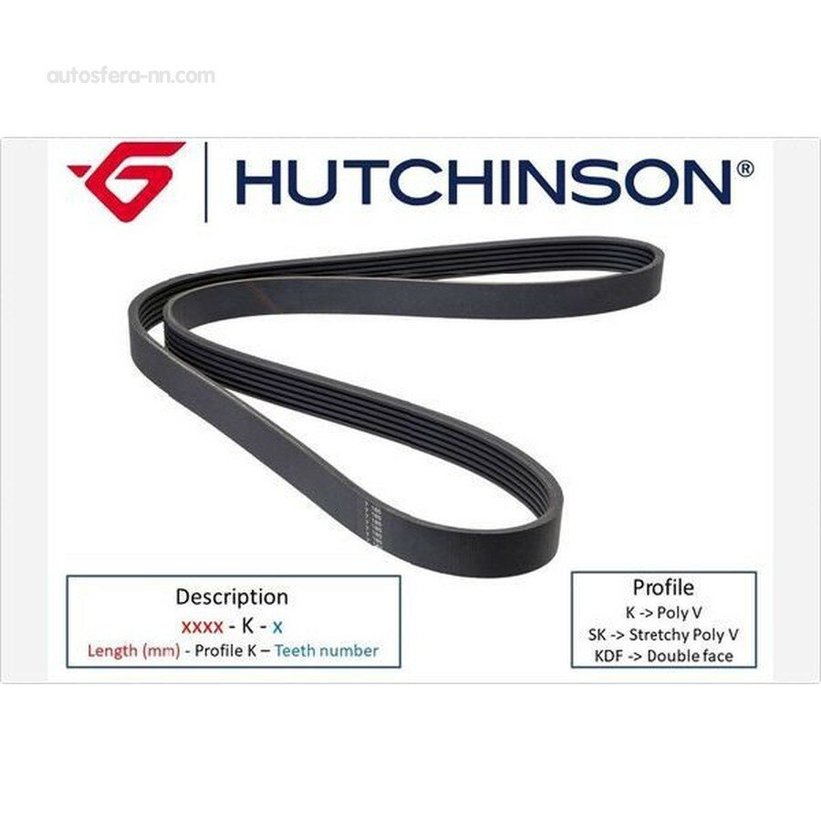 HUTCHINSON 1030SK6 Ремень поликлиновой 6PK1030
