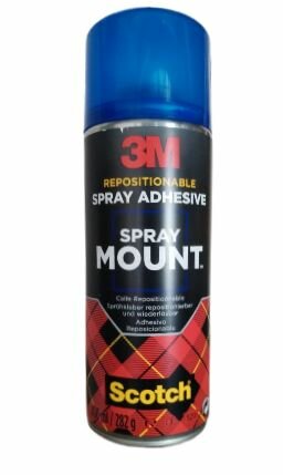 Аэрозольный клей-спрей 3M Scotch SprayMount, временная фиксация, 400 мл, прозрачный