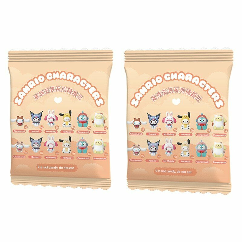 Sanrio Слепой пакет с персонажами, 2 шт, мини-фигурки, милый стиль