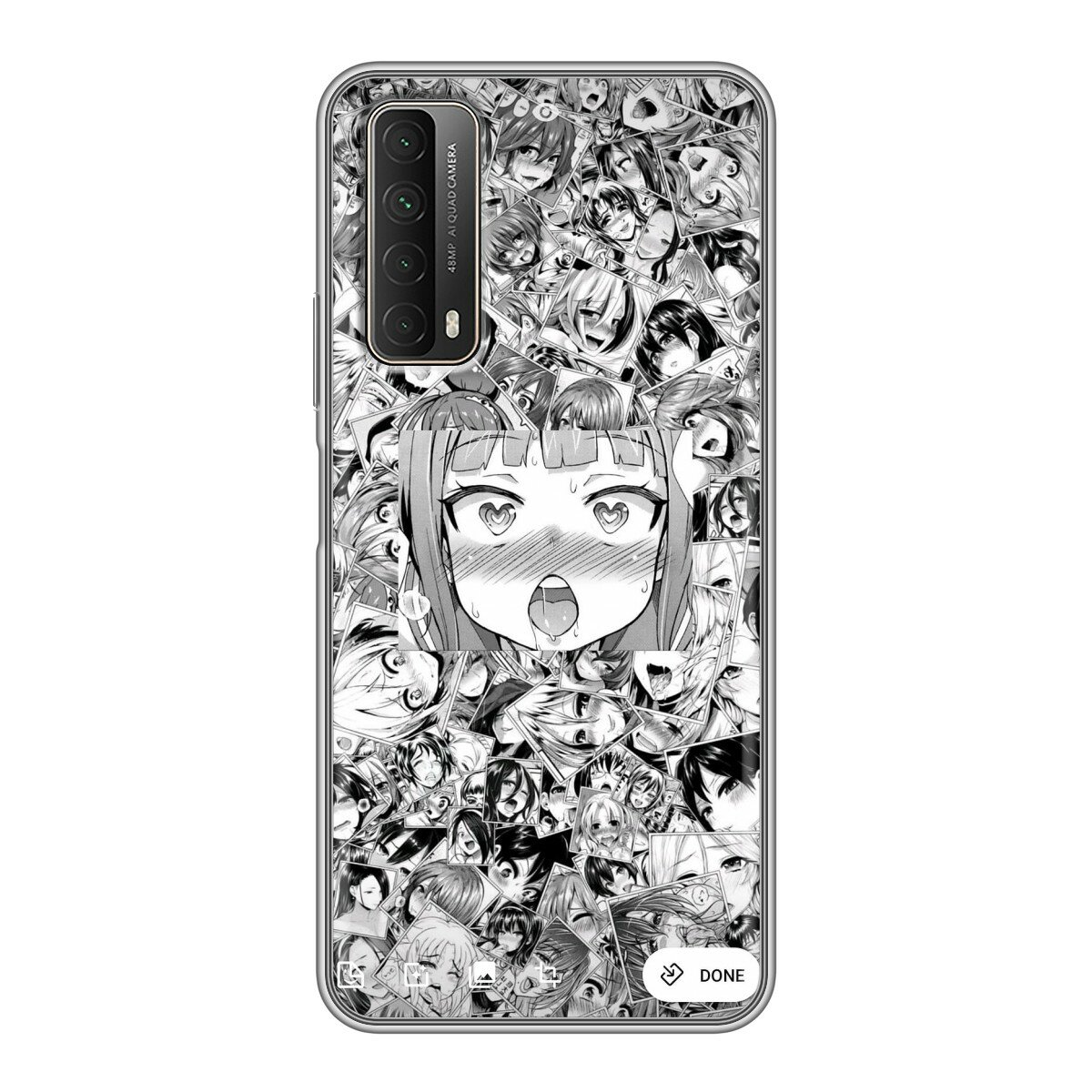 Чехол для Huawei P Smart (2021) с принтом Аниме Ахегао (Хуавей П Смарт 2021)