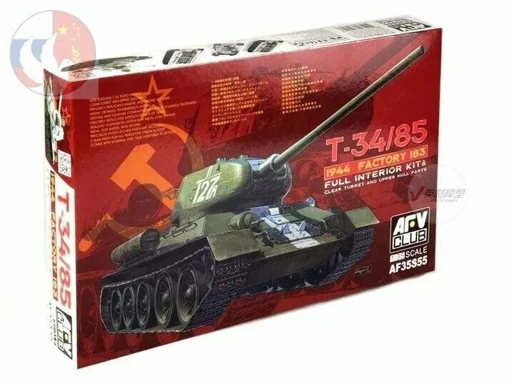 AFV CLUB AF35S55 135 Завод 183 УТЗ Т-3485 Модель 1944 года со Полный Интерьера