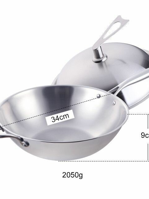 BUYER STAR Сковорода, 34 см, с крышкой, с фиксированной ручкой