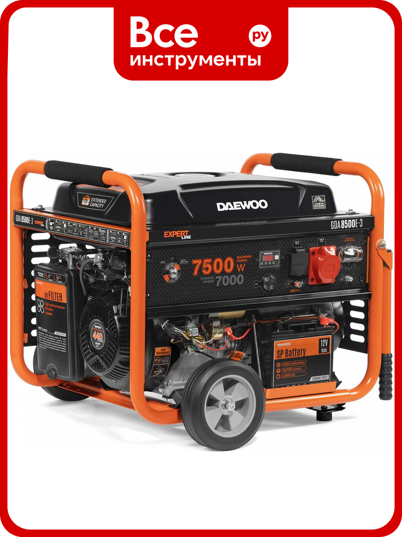 Бензиновый генератор с возможностью подключения ATS Daewoo GDA 8500E-3
