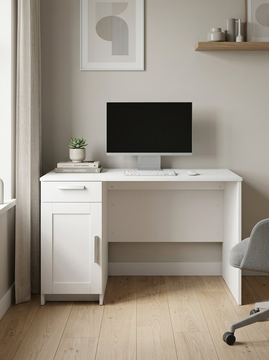 Стол письменный Ikea Brimnes Икеа Бримнэс, 120х65 см, белый, прямоугольный