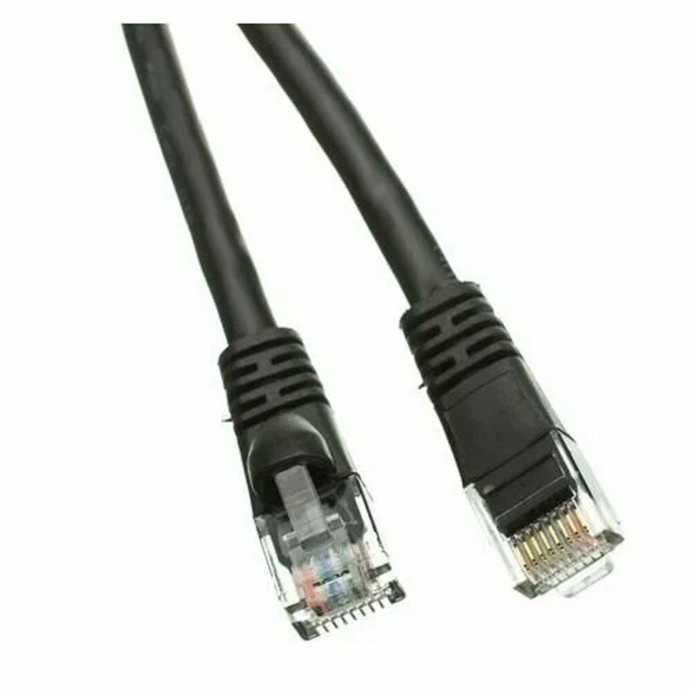 Bion Патч-корд U UTP, Cat.5e, AWG 26 7 0,16мм, CCA, многожильный, PVC, 3м, черный BPC-U5E101-3M-BK