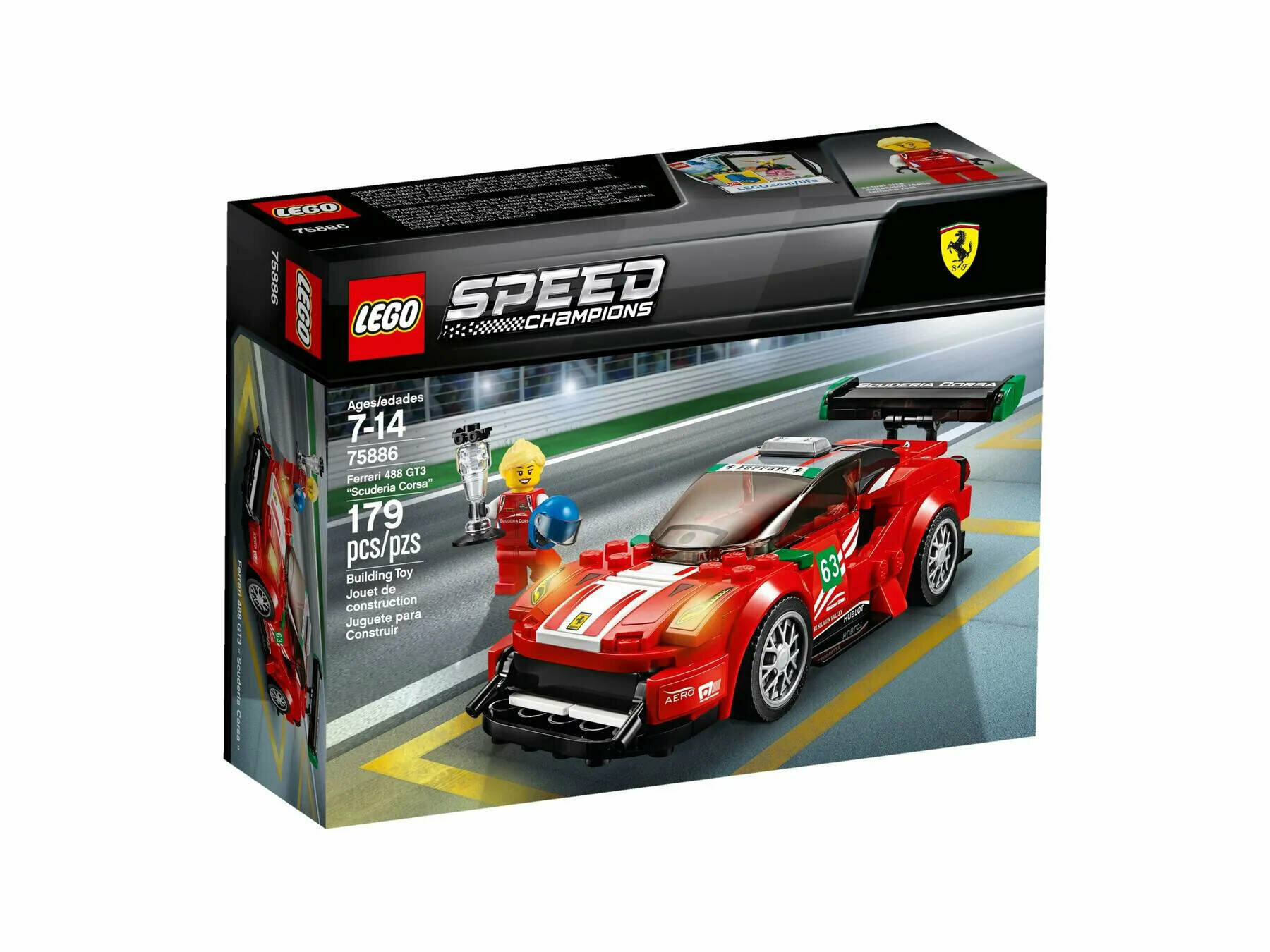 Конструктор LEGO Speed Champions 75886 Ferrari 488 GT3 Scuderia Corsa, 2019 год