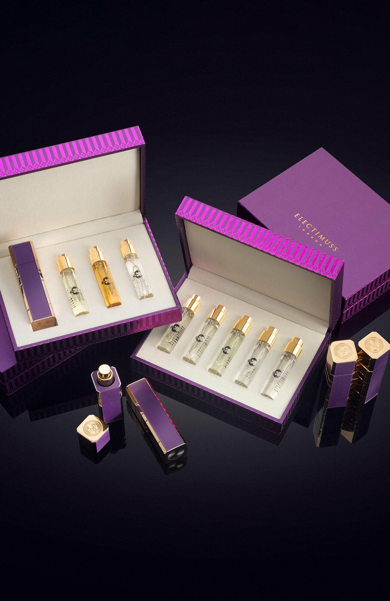 Парфюмерный набор с атомайзером Black Caviar (3x10ml) Electimuss London
