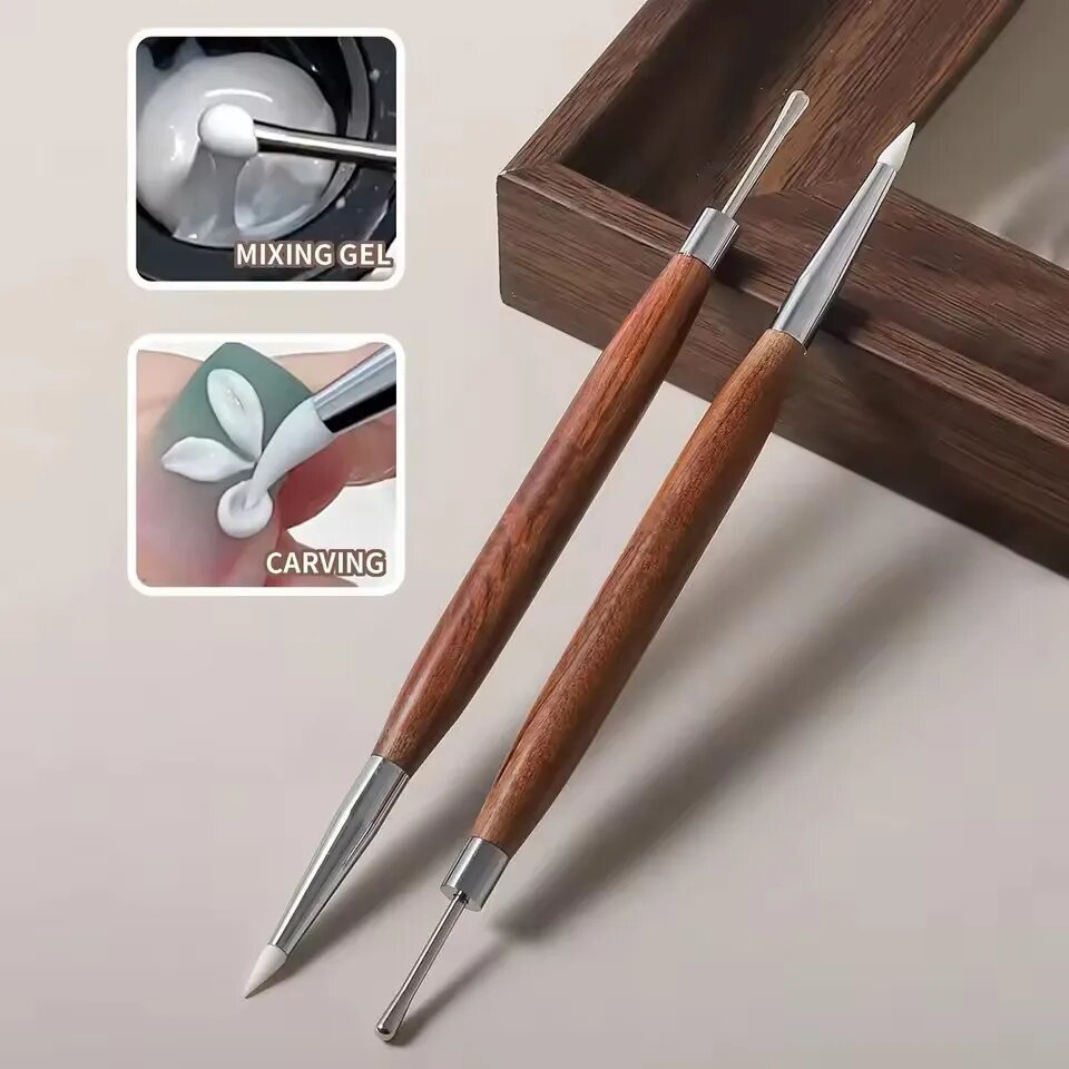 Двусторонняя палочка для дизайна ногтей, Double end