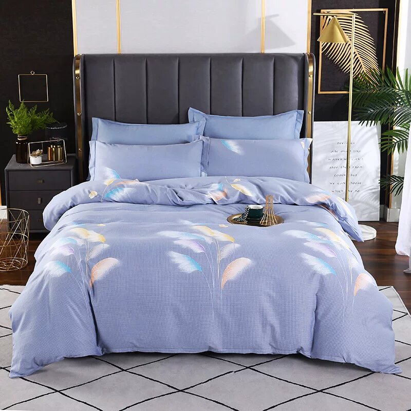 Комплект постельного белья Crystal Home Textiles из 100% чистого хлопка, четыре предмета, утолщенный, полностью