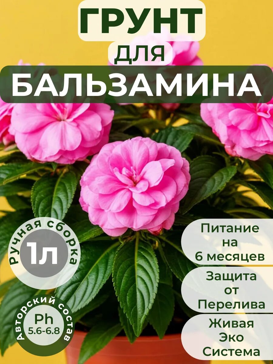 Готовый авторский грунт для Бальзамина премиум 1 литр