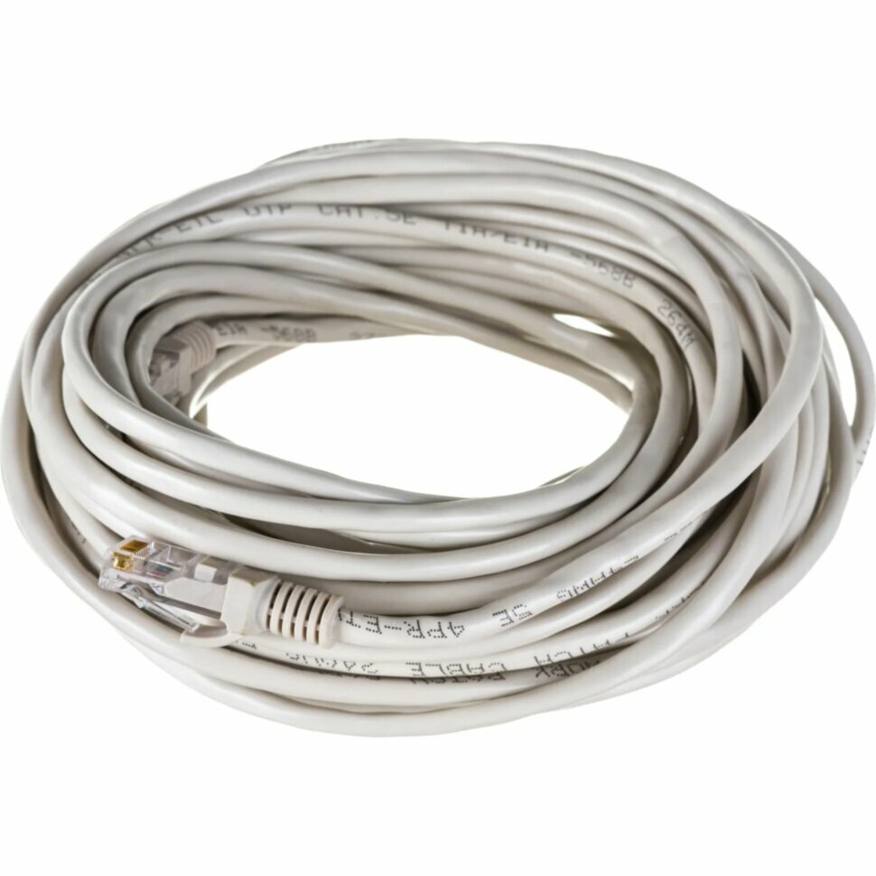 Патч-корд ExeGate (EX241491RUS) UTP-RJ45-RJ45-5e-15M-GY, UTP, 15м, серый OZ, 1845236